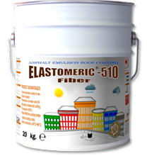 Эластомерик-510 Файбер Битумно-полимерная мастика на водной основе армированная фиброй (17 кг ...