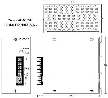 Блок питания на DIN-рейку ACRO AD1100-24S купить по цене 3402 ₽ в ...