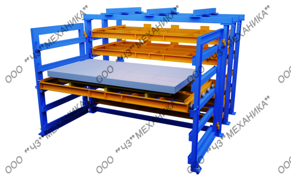 Стеллаж листового металла с выдвижными платформами 4000х2000 купить в ...