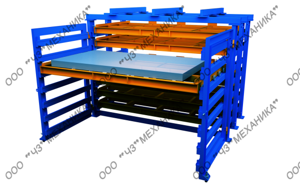 Стеллаж листового металла с выдвижными платформами 4000х2000 купить в ...