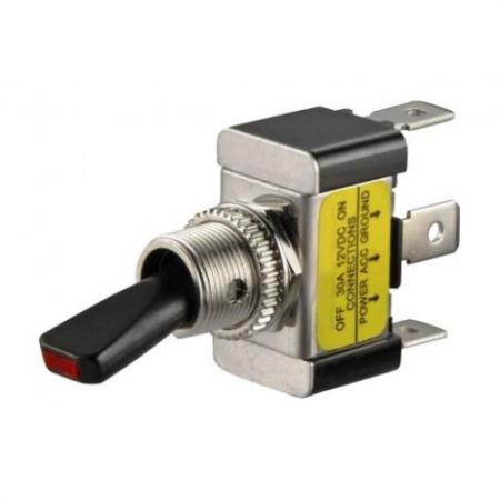 Тумблер 3 контакт 2 положение LED подсветкой 12V купить по цене 85 ₽ в ...