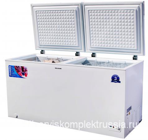 Морозильный ларь WILLMARK CF-670MDD (КОМПР. TOSHIBA, 550л, +5/-30 °C, A, 2 двери, 4 корз. гар. 3 ...