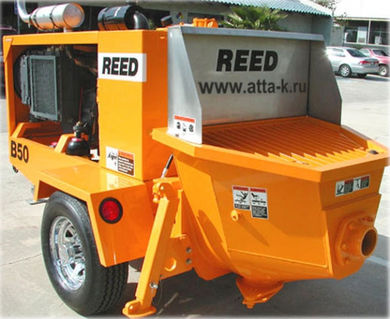 Бетононасос REED (США) B50 38 куб. м/час Подача: горизонт 365 м ...