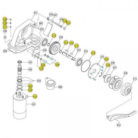 Ремкомплект Lofrans 72047 для горизонтальных брашпилей Dorado купить по ...