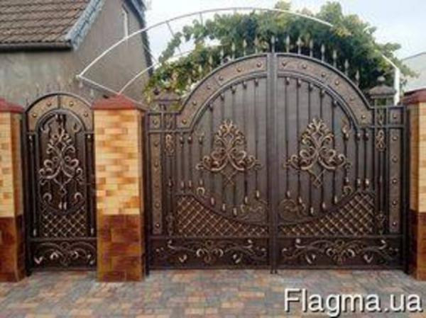 Кованые ворота, калитки, навесы для авто, решетки на окна купить по ...
