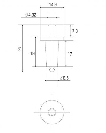 Петля нажимная ПН-8, 5 мм купить по цене 9 ₽ в Санкт-Петербурге на ...