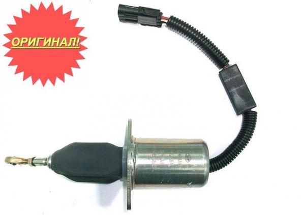 Соленоид ТНВД (клапан отсечки - круглые контакты) Cummins 6BT 6CT ...