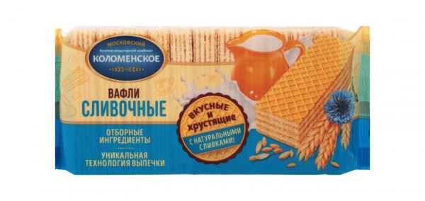 Вафли Коломенское сливочные, 220 г. купить по цене 62 ₽ в Москве на ...
