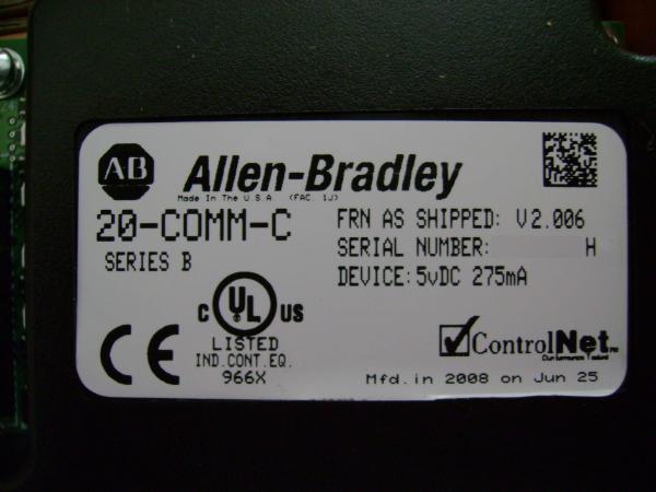 Allen Bradley Power Flex ControlNet Adapter Ser B 20-COMM-C купить в Тольятти на PromPortal.Su ...