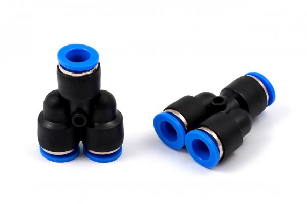 Фитинг пневматический цанговый пластиковый Y-образный PY 8 купить по ...