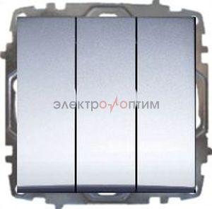 ABB ZENA металлик серый - выключатель СУ 3-клав. модуль EL-BI ABB ...