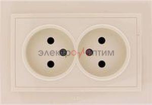 ABB ZENA крем - розетка СУ 2-местная б/з EL-BI ABB купить по цене 98,20 ₽ в Екатеринбурге на ...