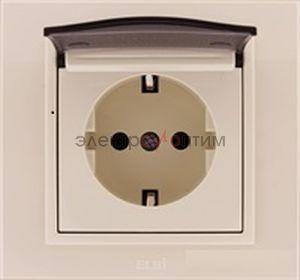 ABB ZENA крем - розетка СУ 1-местная с/з крышка EL-BI ABB купить по цене 109,88 ₽ в ...