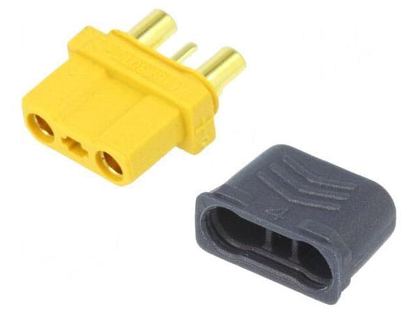 Вилка, питания DC, XT30, "мама", PIN: 3, на провод, под пайку AMASS ...