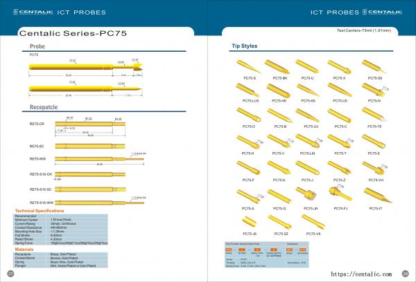 PCBA Test Probe Pogo Pin PC75 Series Applied to ICT / PCBA ...