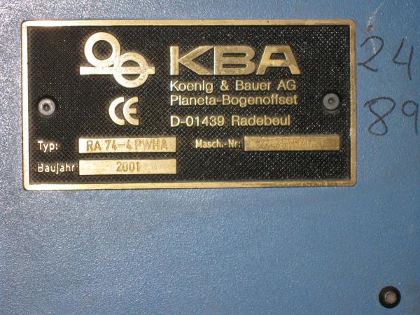 KBA Rapida 74-4 купить по цене 5900000 ₽ в Москве на PromPortal.Su (ID ...