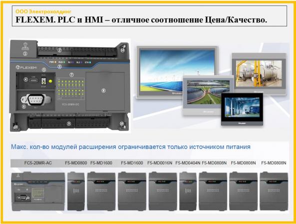 FLEXEM - PLC и HMI отличное соотношение Цена/Качество купить по цене ...