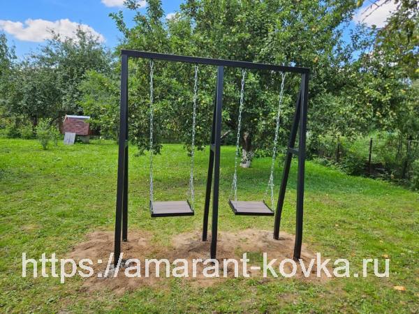 Качели для дачи с сидением из ДПК купить по цене 33500 ₽ в Москве на ...