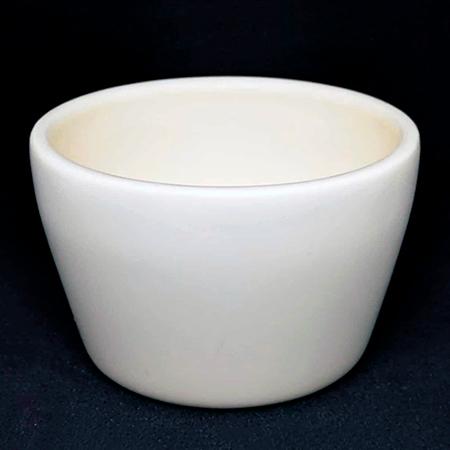 Ceramic crucible conical, flat bottom low form Al-23 55 mm high, 80 ml ...
