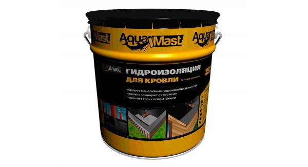 Мастика резино-битумная "AquaMast" ГИДРОИЗОЛЯЦИЯ ДЛЯ КРОВЛИ (18кг ...