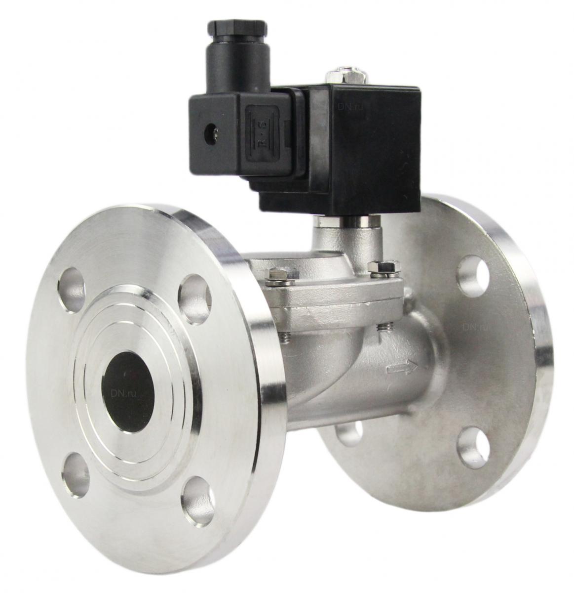 Клапан электромагнитный соленоидный двухходовой Dn Ru Df S пилотного