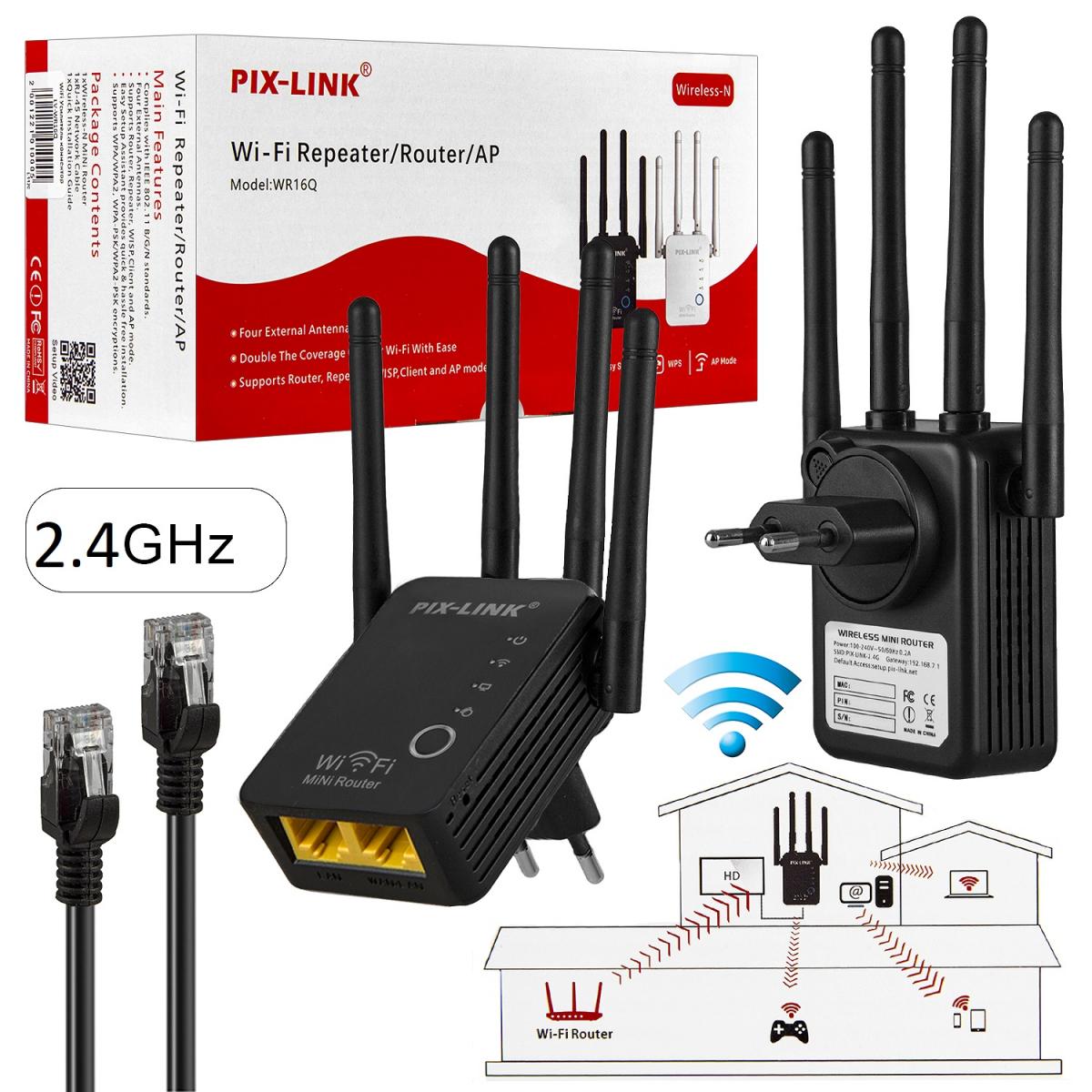 WiFi Усилитель коннектор 2. 4G LV-WR16Q Черный купить по цене 1400 ₽ в ...
